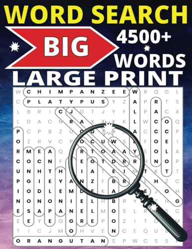 WORD SEARCH: BIG 4500+ WORDS in Large Print by Mr. David Bourdeau ...