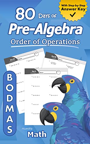 Pre-Algebra: Order of Operations (BODMAS): Pre-Algebra Practice ...
