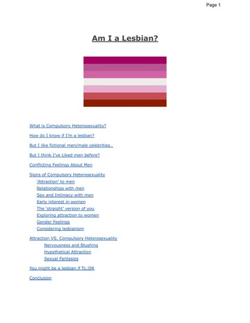 Am I a Lesbian? Masterdoc by Angeli Luz | Goodreads