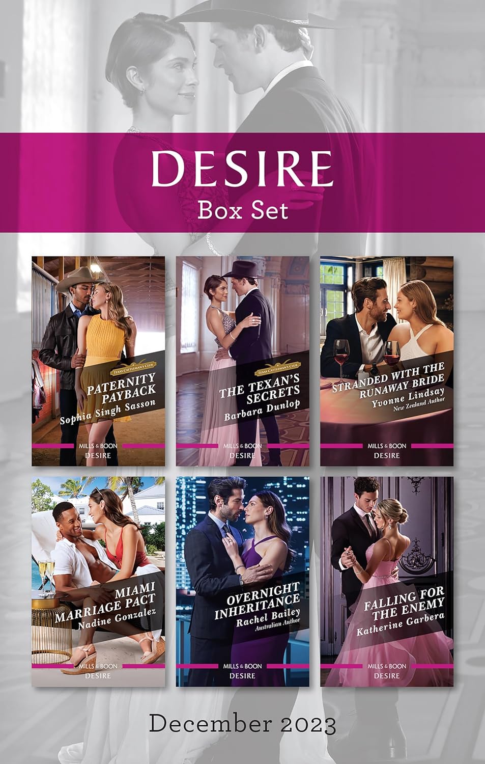 Desire Box Set Dec 2023: Paternity Payback / The Texan's Secrets / Stranded with the Runaway ...