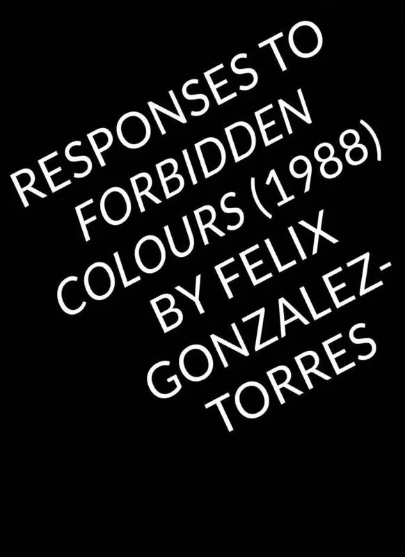 Responses to "Forbidden Colors" (1988) by Felix Gonzalez-Torres by ...