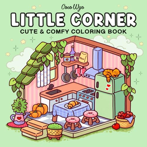 Little Corner: Coloring Book for Adults and Teens, Super Cute Designs ...