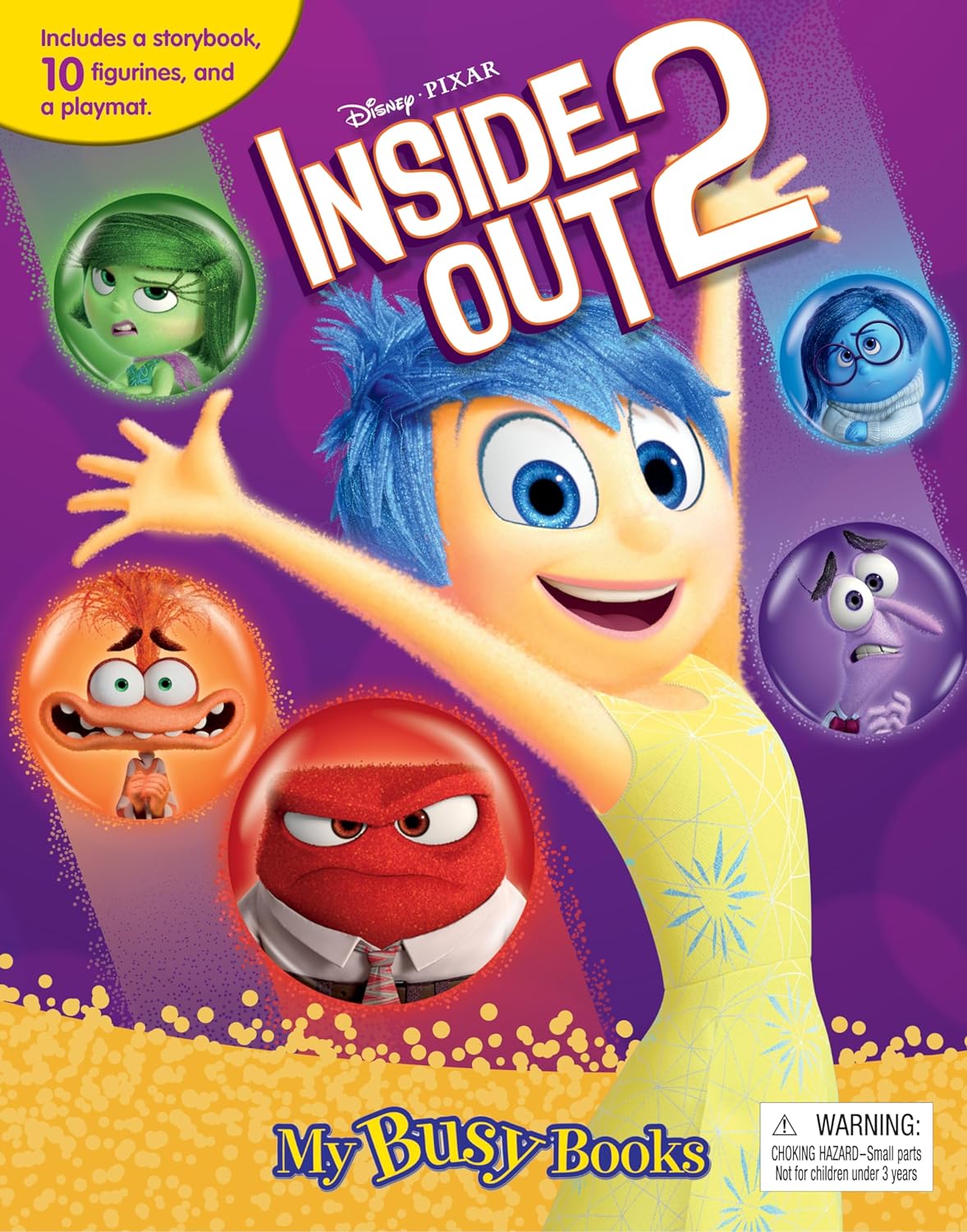 Disney Inside Out 2 My Busy Books - Storybook, 10 figurines, playmat by Phidal Publishing ...