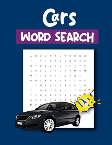 Cars Word Search Puzzle: Word Search Puzzles Books for Adults by Donece ...