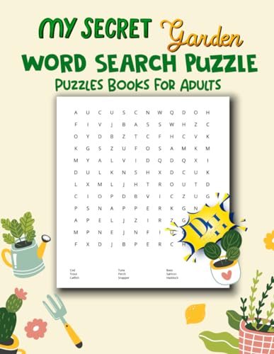 Garden Word Search Puzzle: My Secret Garden Puzzles Books by Donece D ...