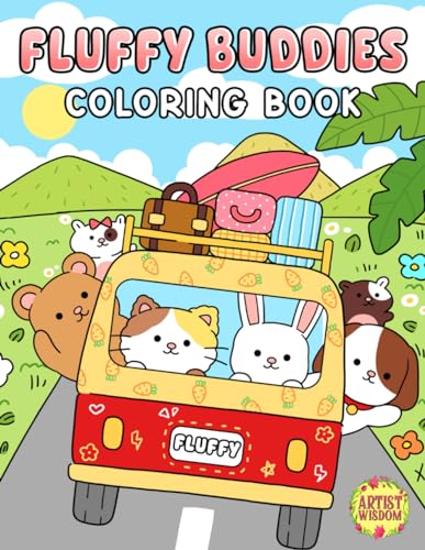 Fluffy Buddies Coloring Book: A Cute World Of Quirky Critter Characters ...