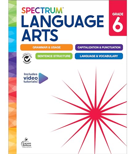 Spectrum Grade 6 Language Arts Workbook, ELA Middle School Books for ...