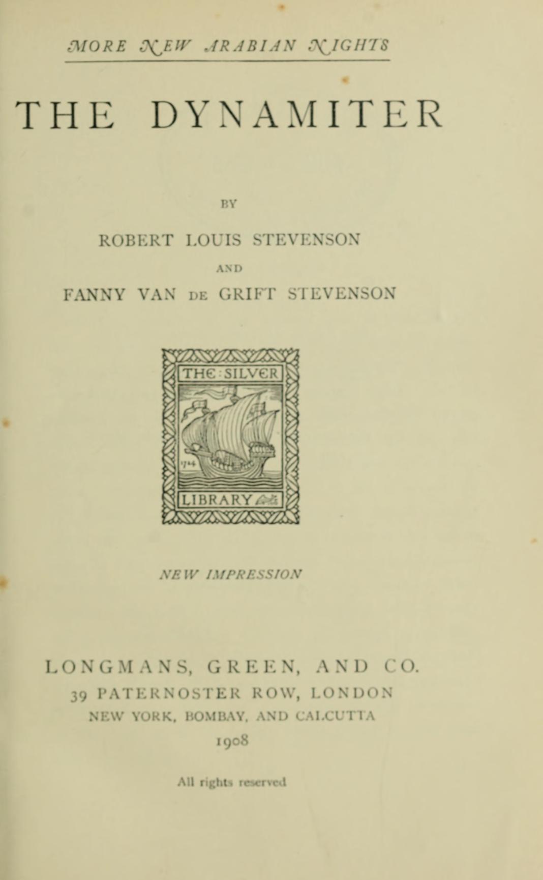 The Dynamiter by Robert Louis Stevenson | Goodreads