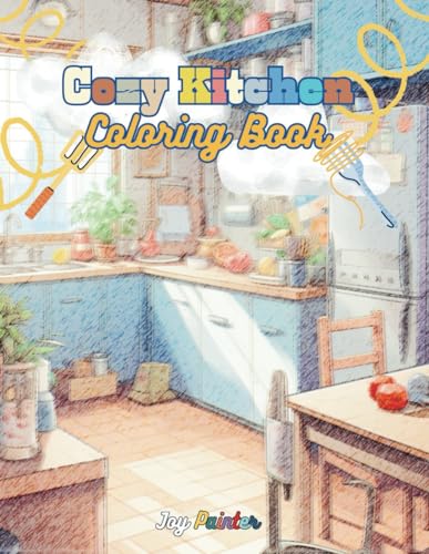 Cozy Kitchen Coloring Book for Adults: A Whimsical Journey Through ...