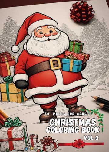 Magical Christmas Coloring Book vol 3: 50 Festive Large Designs for ...