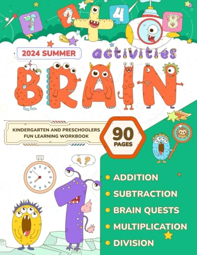 Summer Brain Activities Workbook for Preschoolers and Kindergarten: Fun ...