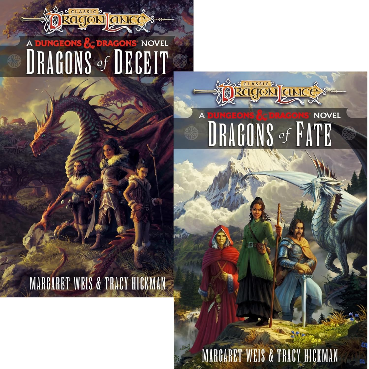 Dragonlance Destinies 2 Books Set - Dragons of Deceit & Dragons of Fate ...
