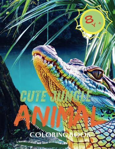 Cute Jungle Animal Coloring Book: Simple, big, bold and easy to color ...