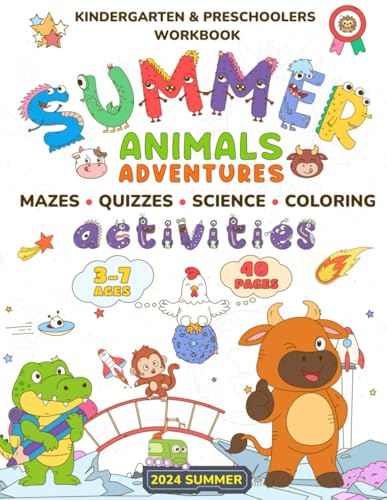 Whizki Summer Activities Kindergarten to 1st Grade Workbooks, Facts ...