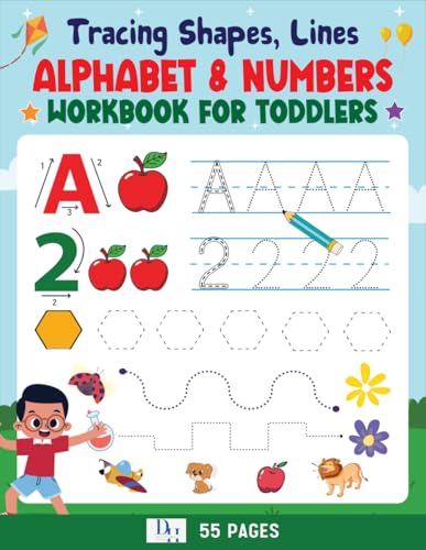 Tracing Shapes, Lines, Alphabet & Numbers Workbook for Toddlers by ...