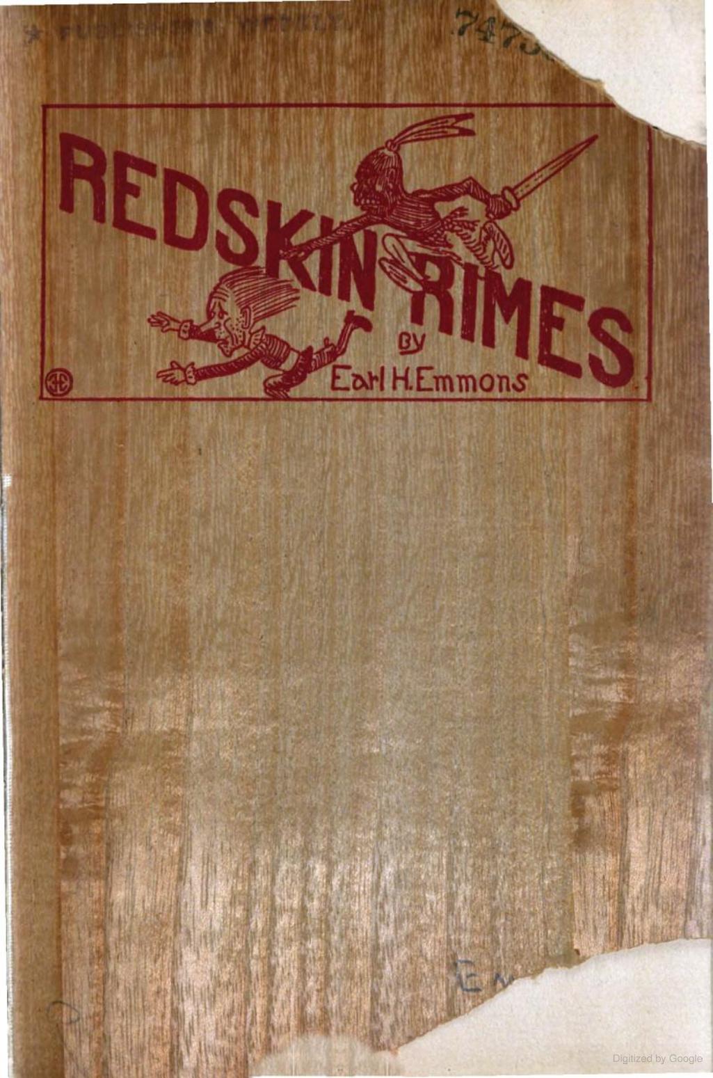 Redskin Rimes by Earl H. Emmons | Goodreads