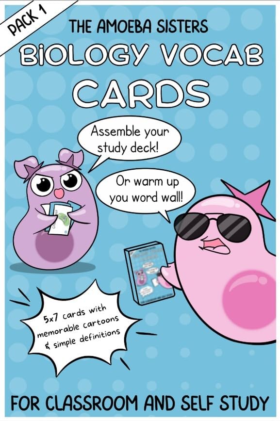 The Amoeba Sisters' Biology Vocab Cards: Vocab Cards for Mastering ...