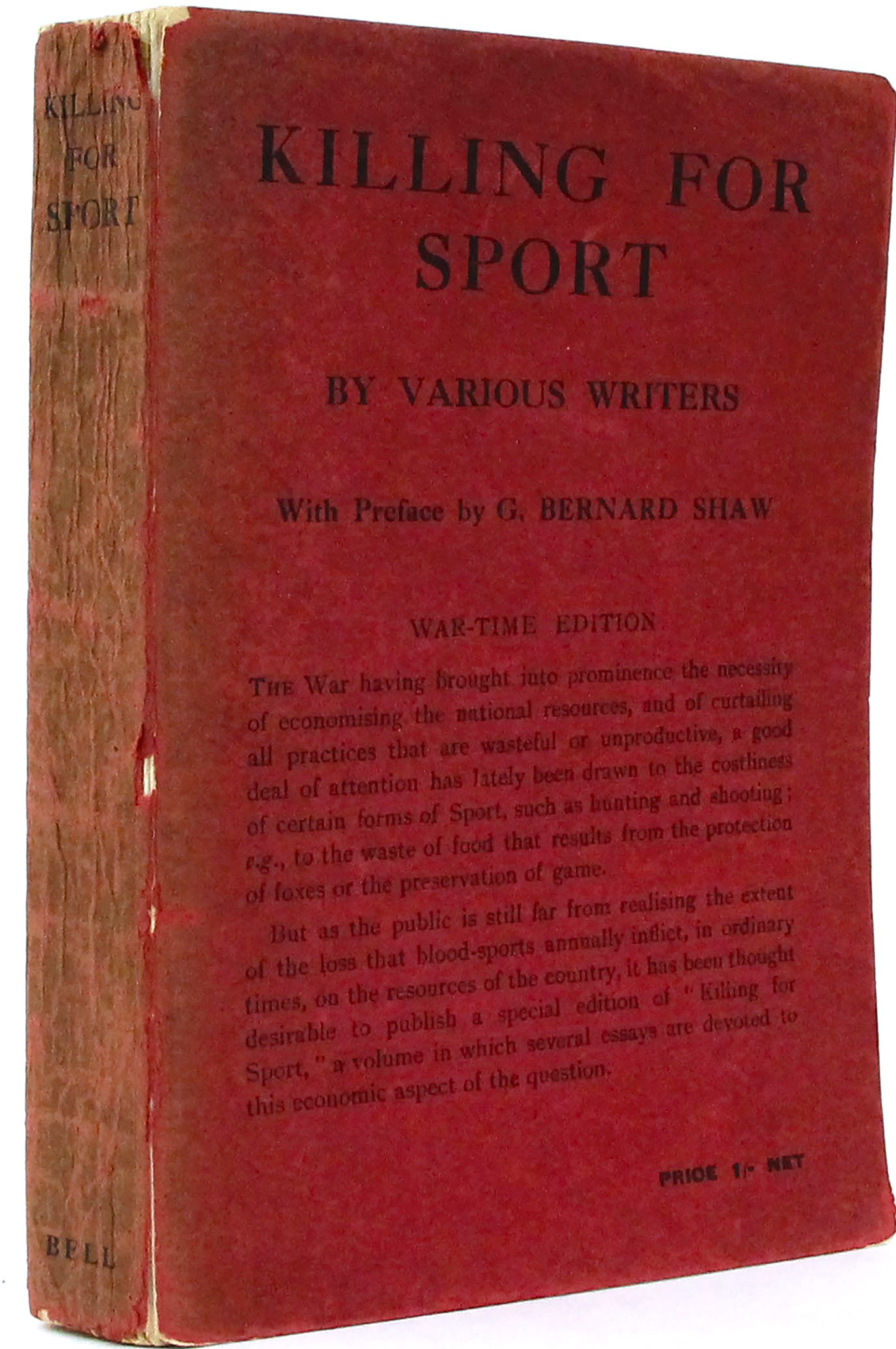 Killing for Sport: Essays by Various Writers by Henry Stephens Salt ...