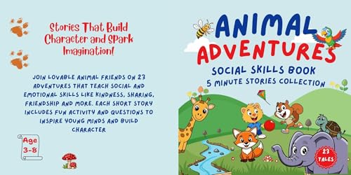 Animal Adventures: Social Skills Book, 5-Minute Stories Collection for ...