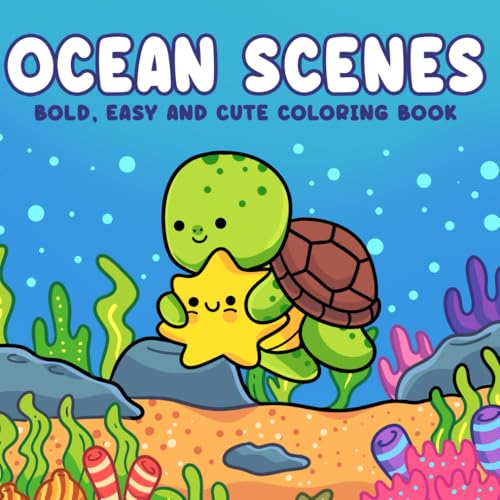 Comfy Cozy Ocean Scenes: Coloring Book for Adults and Teens with Super ...