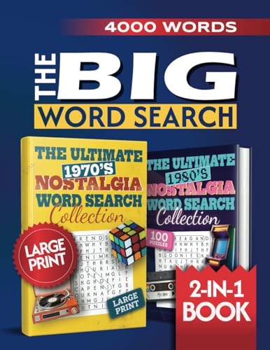 The Big Word Search - 1970s and 1980s Nostalgia: 2-In-1 Bulk Wordsearch ...