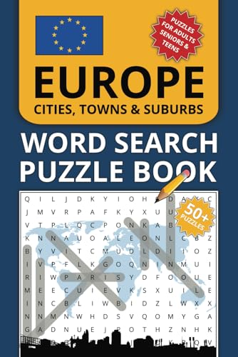 Europe Cities, Towns & Suburbs Word Search Puzzle Book: Puzzles for ...