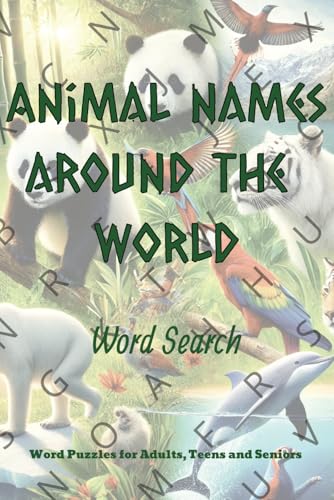 Animals Around The World Word Search: Word searches with easy-to-read ...