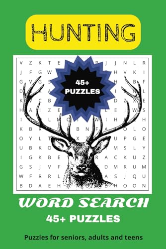 Hunting Word Search Puzzle Book: 45+ Fun Easy to Read Big Word Search ...