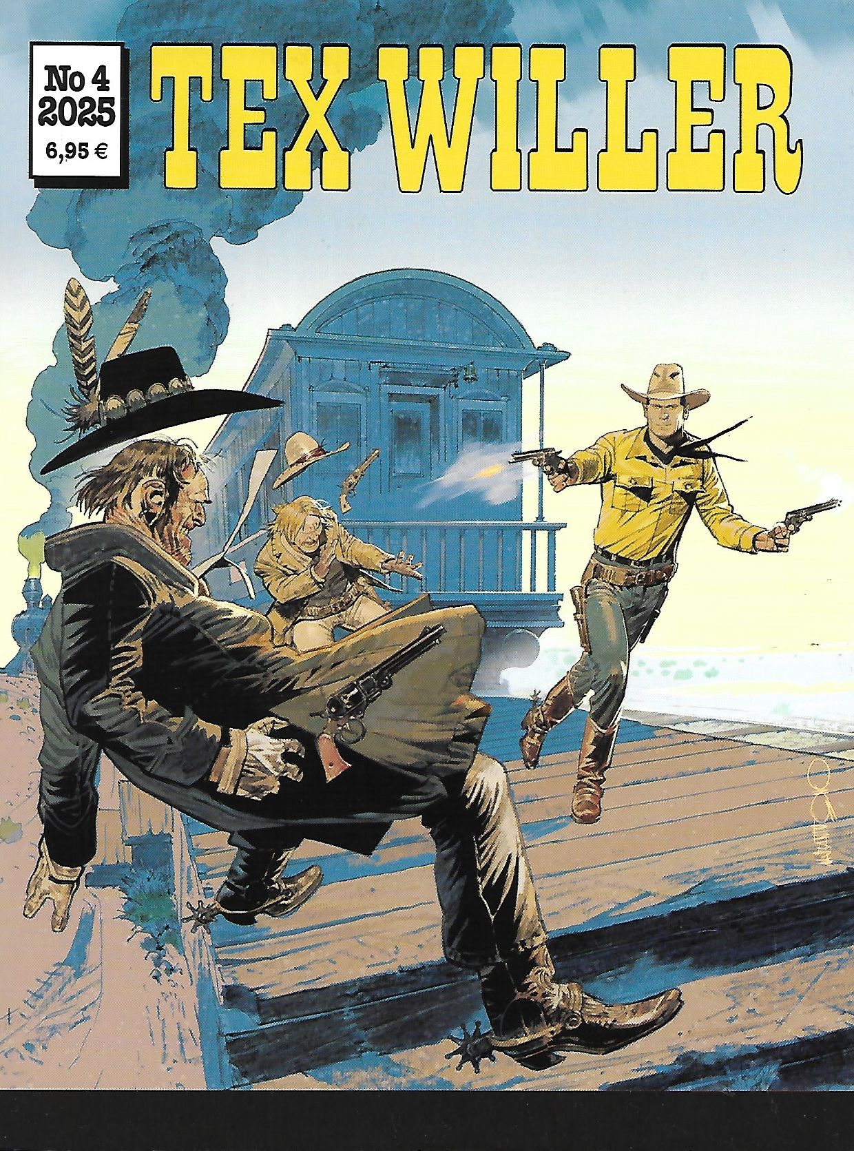 Tex Willer #4/2025: Mesa Blanca/Ryöstäjäveljekset/Legenda Porter Rockewellista by Pasquale Ruju ...