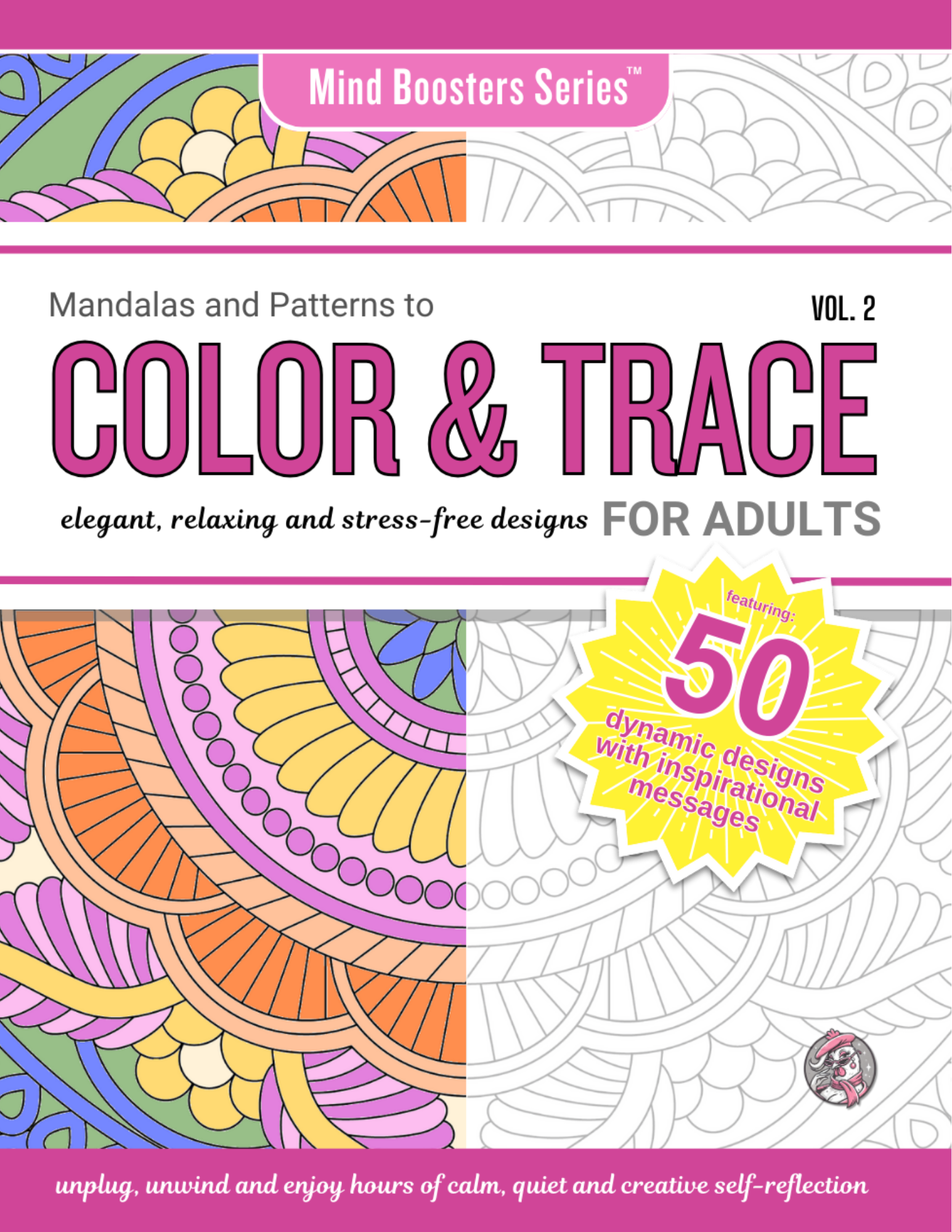 Color & Trace Activity Book for Adults: 50 Relaxing and Stress-Free ...