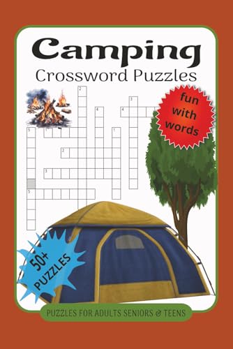 Camping Crossword Puzzles: Crossword puzzles with Easy to Read Print ...