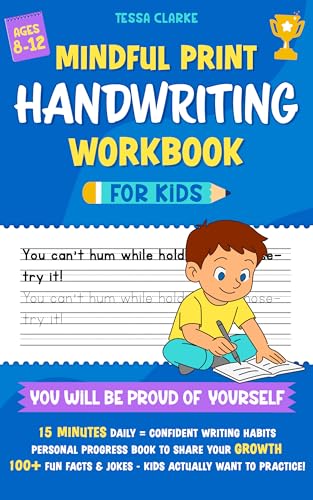Mindful Print Handwriting Workbook for Kids: Fun Print Handwriting ...