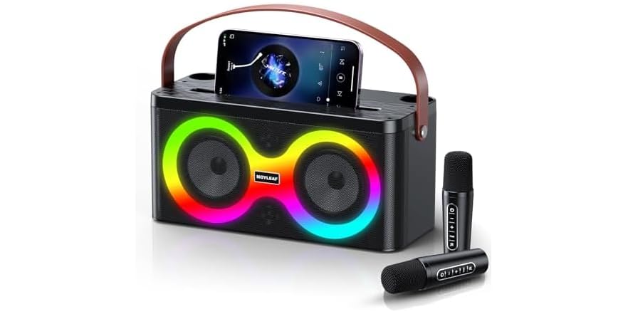 MOYLEAF Karaoke Machine with 2 Mics