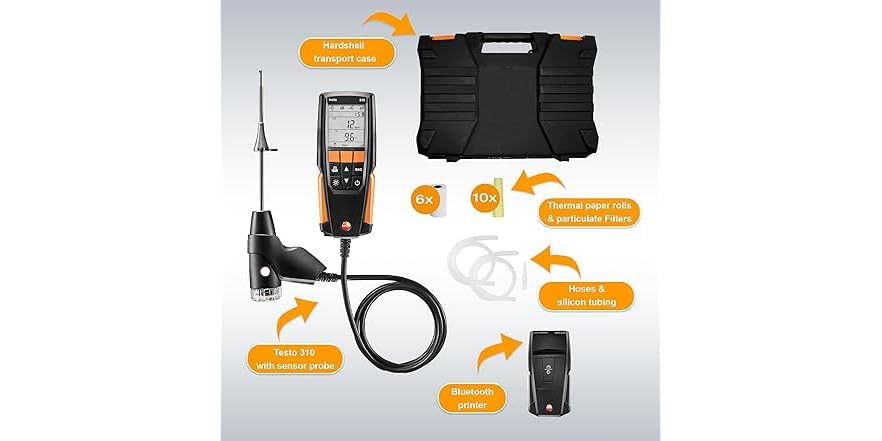 testo 310 Combustion Analyzer Kit with Printer