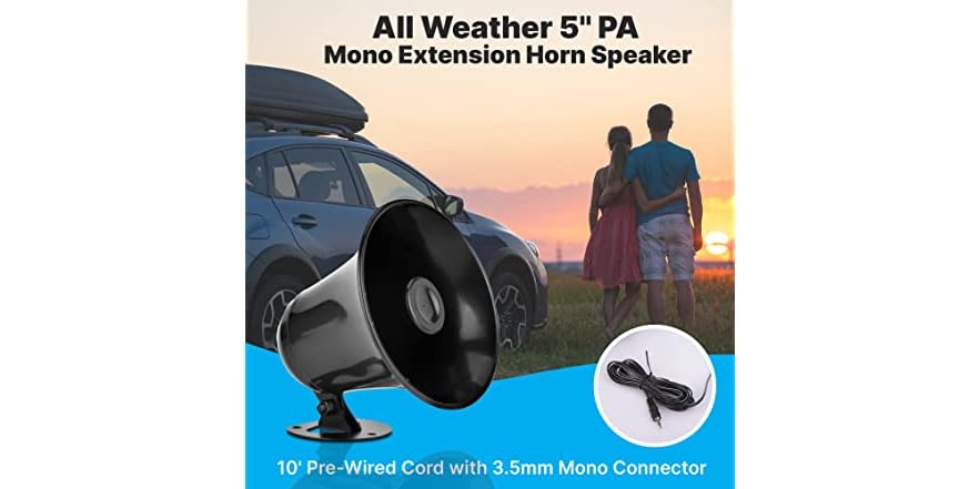 Pyramid 5” Outdoor Trumpet Car Horn Speaker