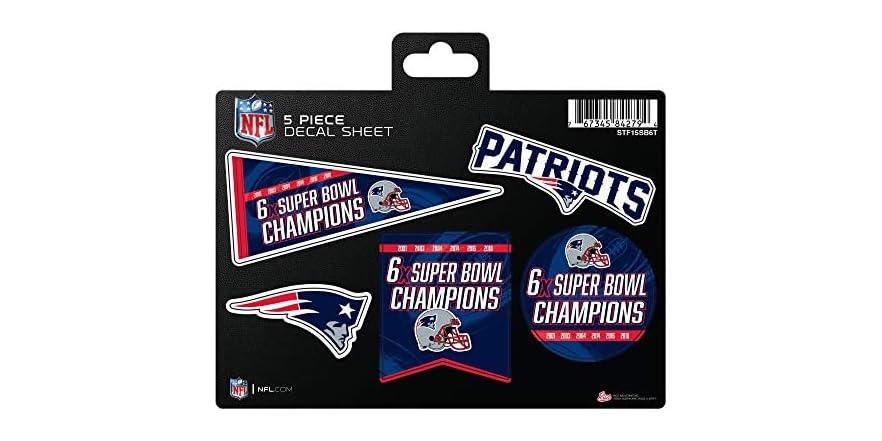 PATRIOTS Champ Decal Sheet