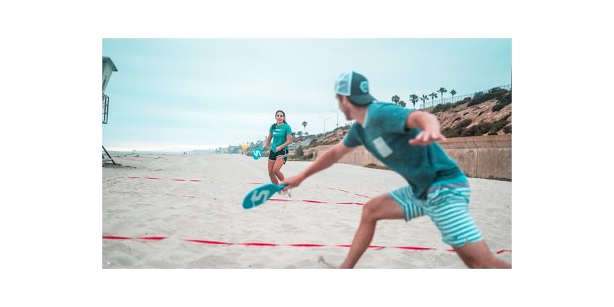 Speedminton Light Wooden Beach Paddle Smashball & Beach Tennis (4 Players)