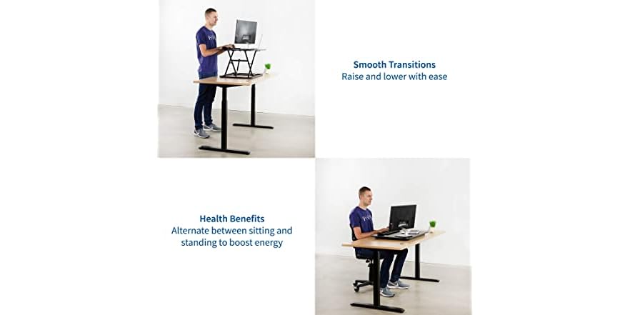 VIVO Ultra-Slim Adjustable Standing Desk