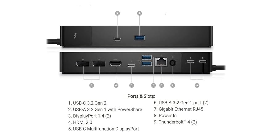 Dell DELL WD22TB4 Dell Thunderbolt™ Dock – WD22TB4 (Open Box)