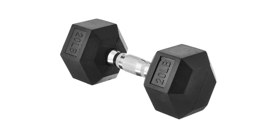 Amazon Basics Rubber Dumbbell 20 lb
