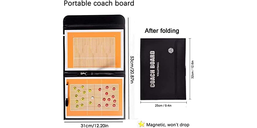 Volleyball Coaching Board with Dry Erase