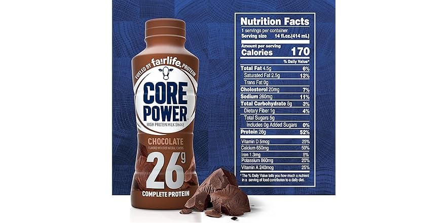 Core Power High Protein (26g) Shake, Chocolate