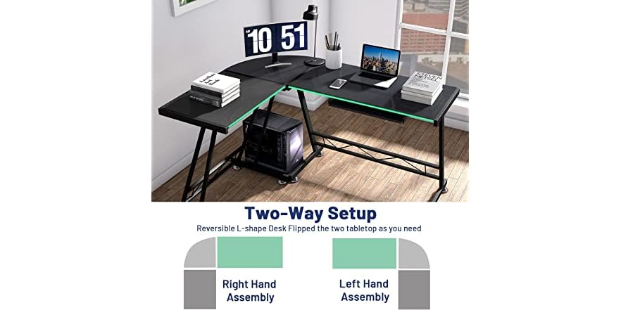 dreamlify Reversible L-Shaped Desk