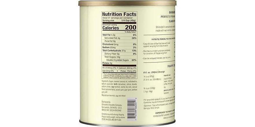 Ghirardelli Classic White Frappé Mix