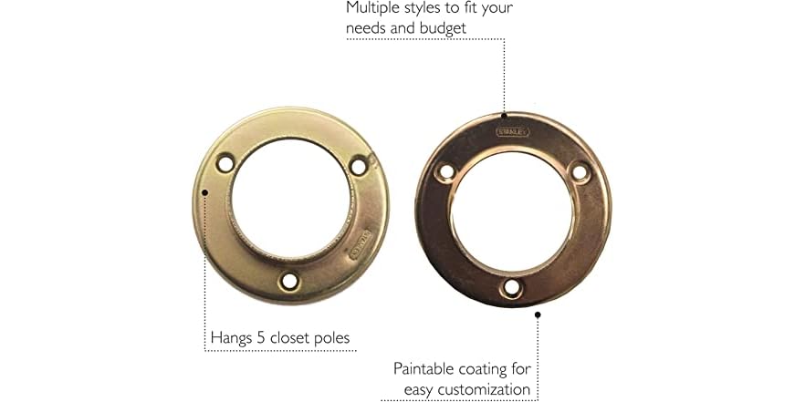 Design House Stamped Closet Pole Socket