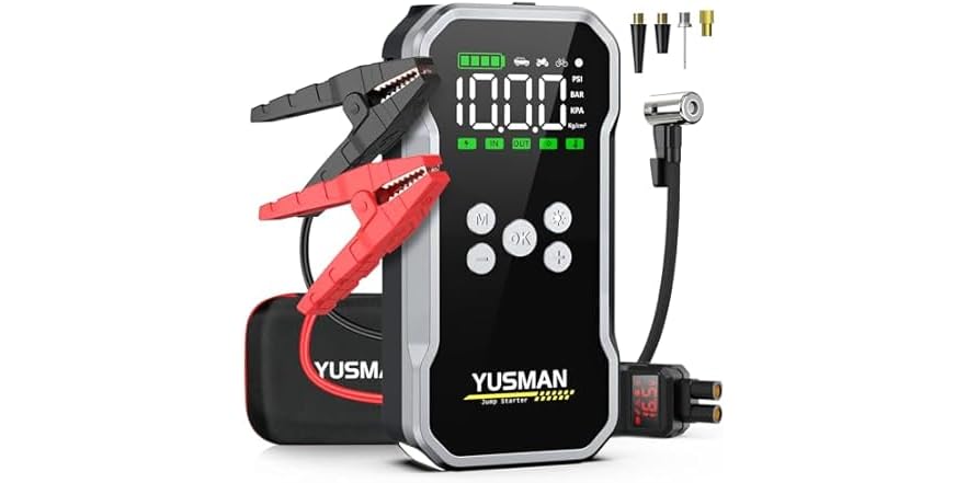 YUSMAN 5000A Jump Starter w/ Air Compressor