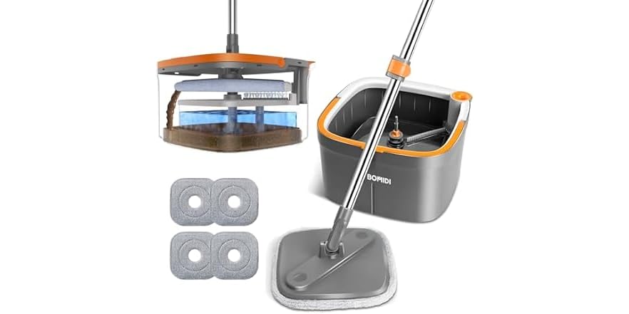 BOMIDI Mop and Bucket Set, Spin Mop
