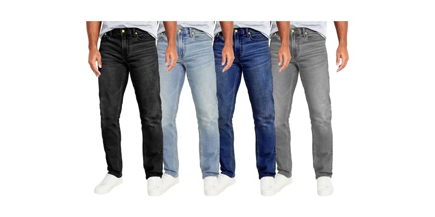 (3 Pack) Men Straight Flex Stretch Jeans (Open Box)