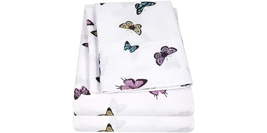 Kids Butterflies Printed Sheet Set