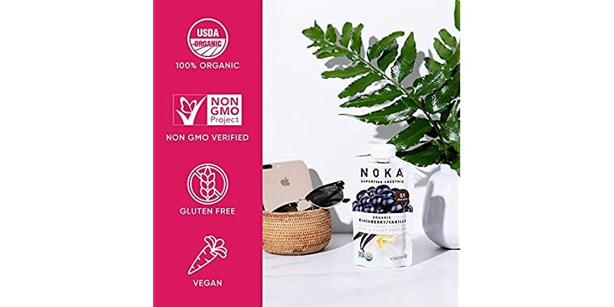 NOKA Superfood Pouches (Blackberry Vanilla) 12 Pack